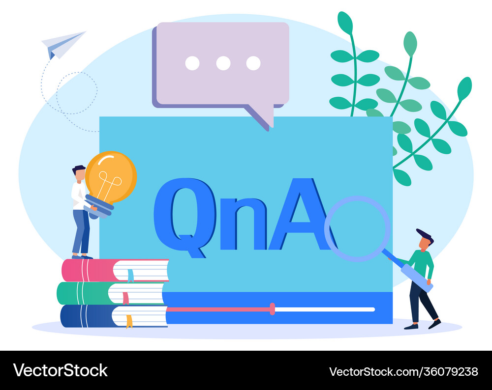 Graphic cartoon character qna Royalty Free Vector Image