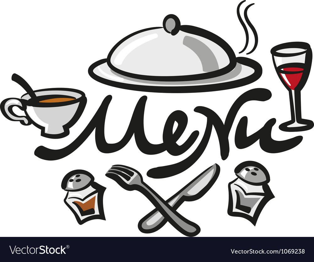 Menu lettering Royalty Free Vector Image - VectorStock
