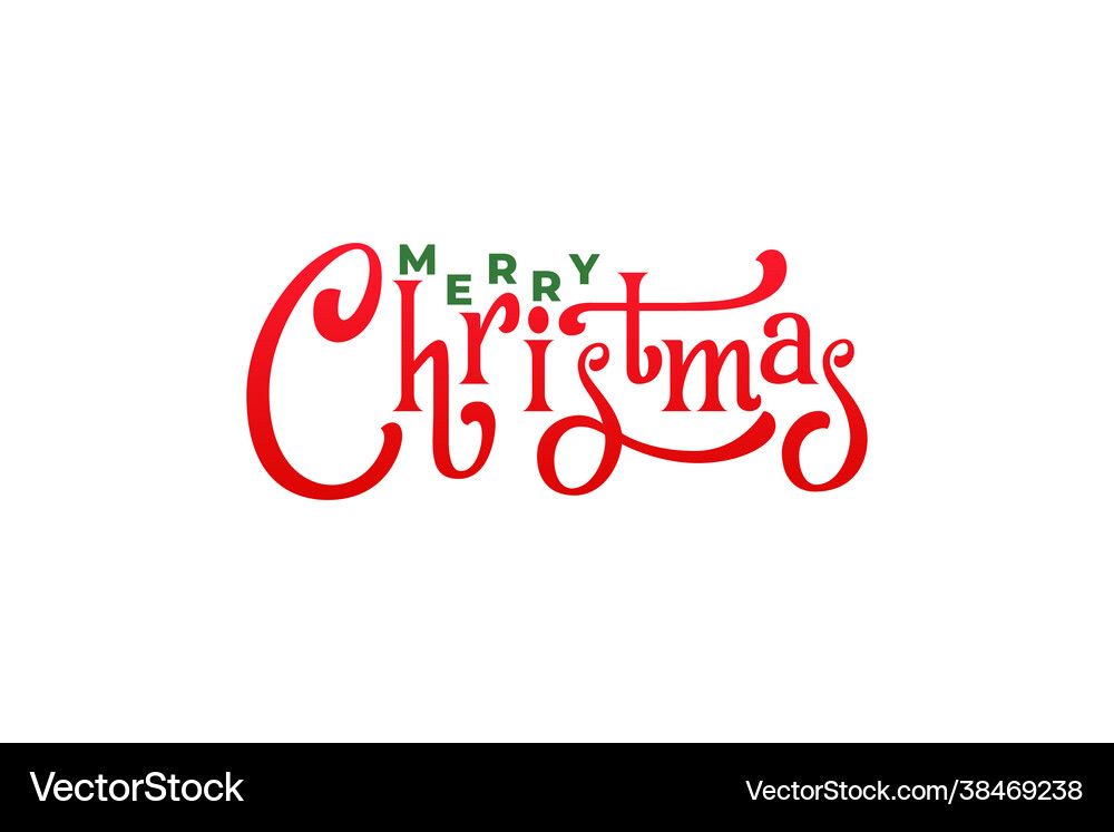 Merry christmas typography holiday xmas type Vector Image