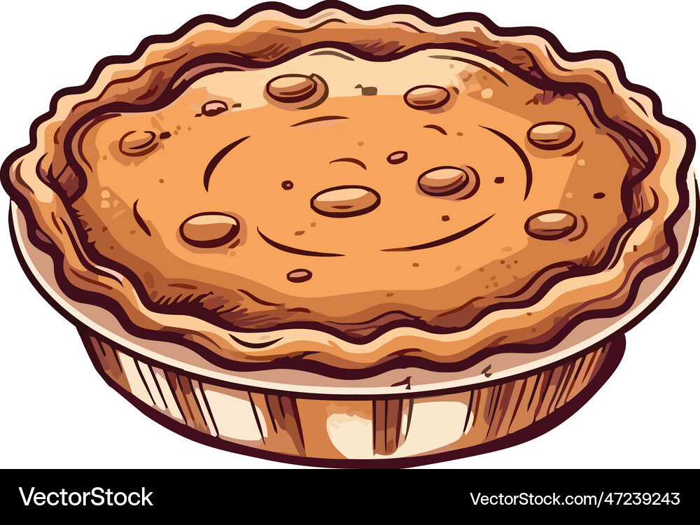 A homemade cake with sweet icing Royalty Free Vector Image