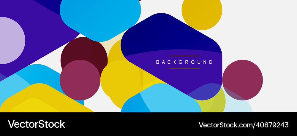 Abstract round geometric shapes and circles Vector Image