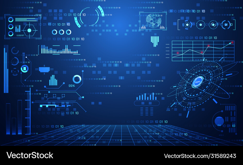 Abstract technology ui futuristic concept hud Vector Image