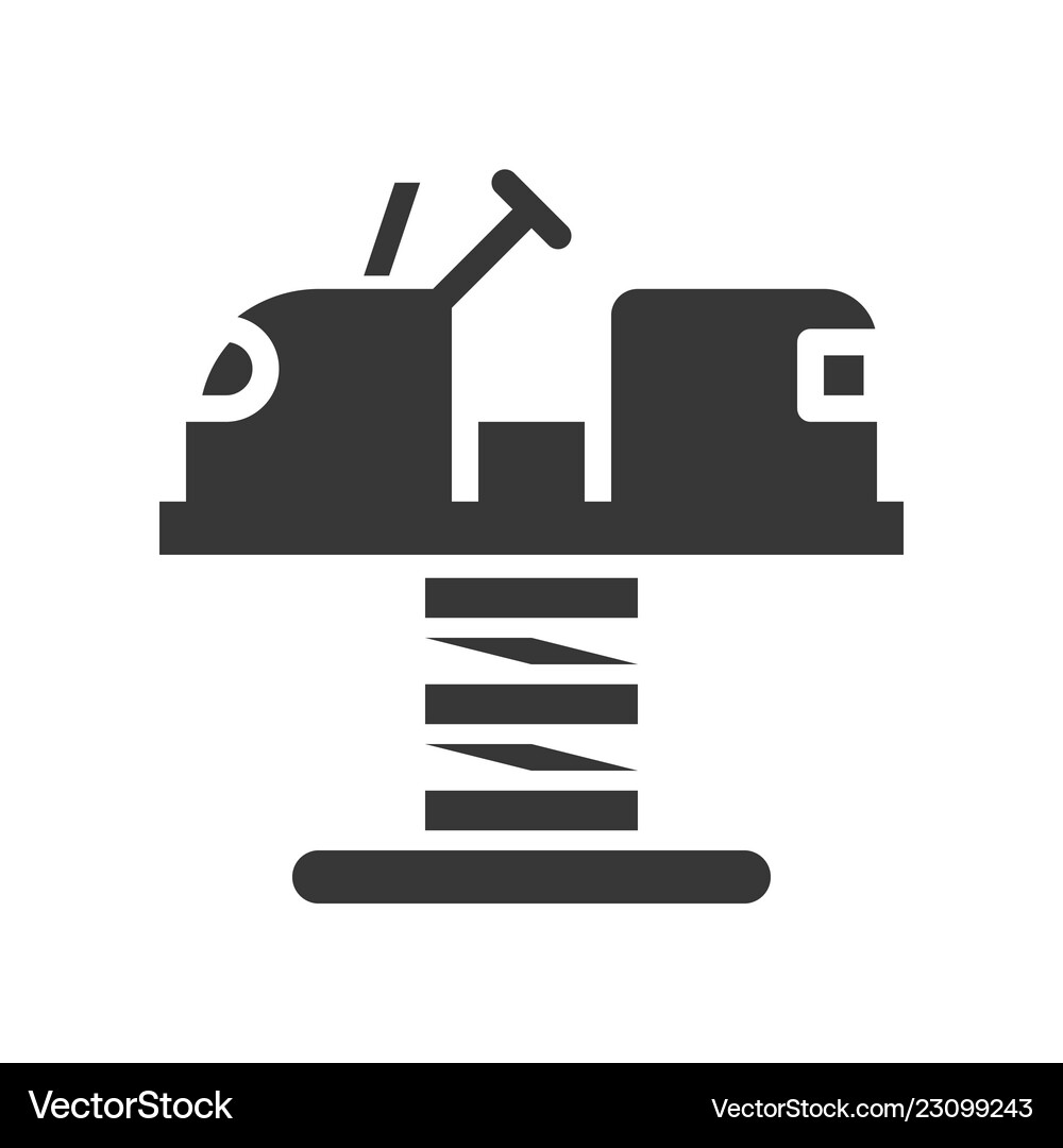 Car spring rider icon amusement park related Vector Image