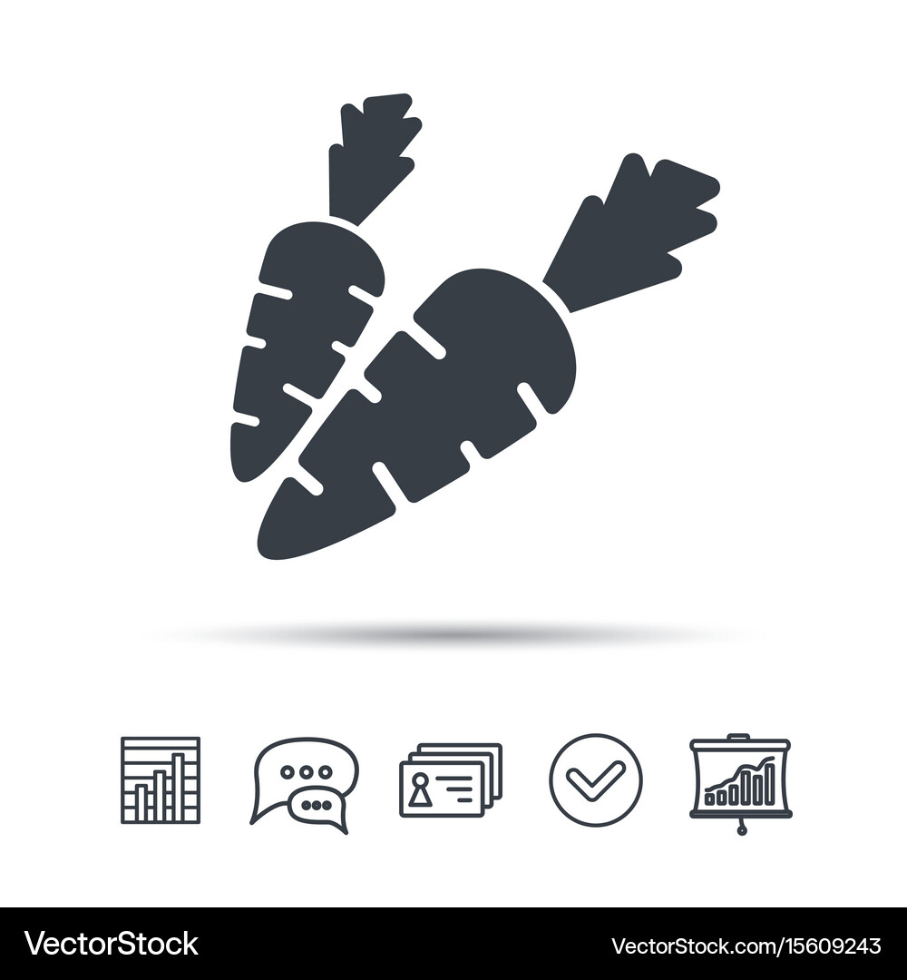 Carrot icon natural vegetable sign Royalty Free Vector Image