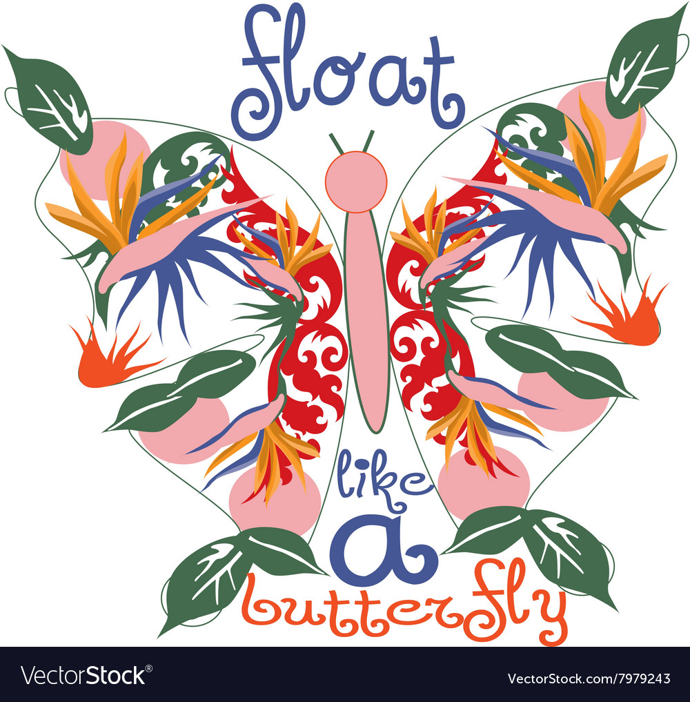 Float like a butterfly Royalty Free Vector Image