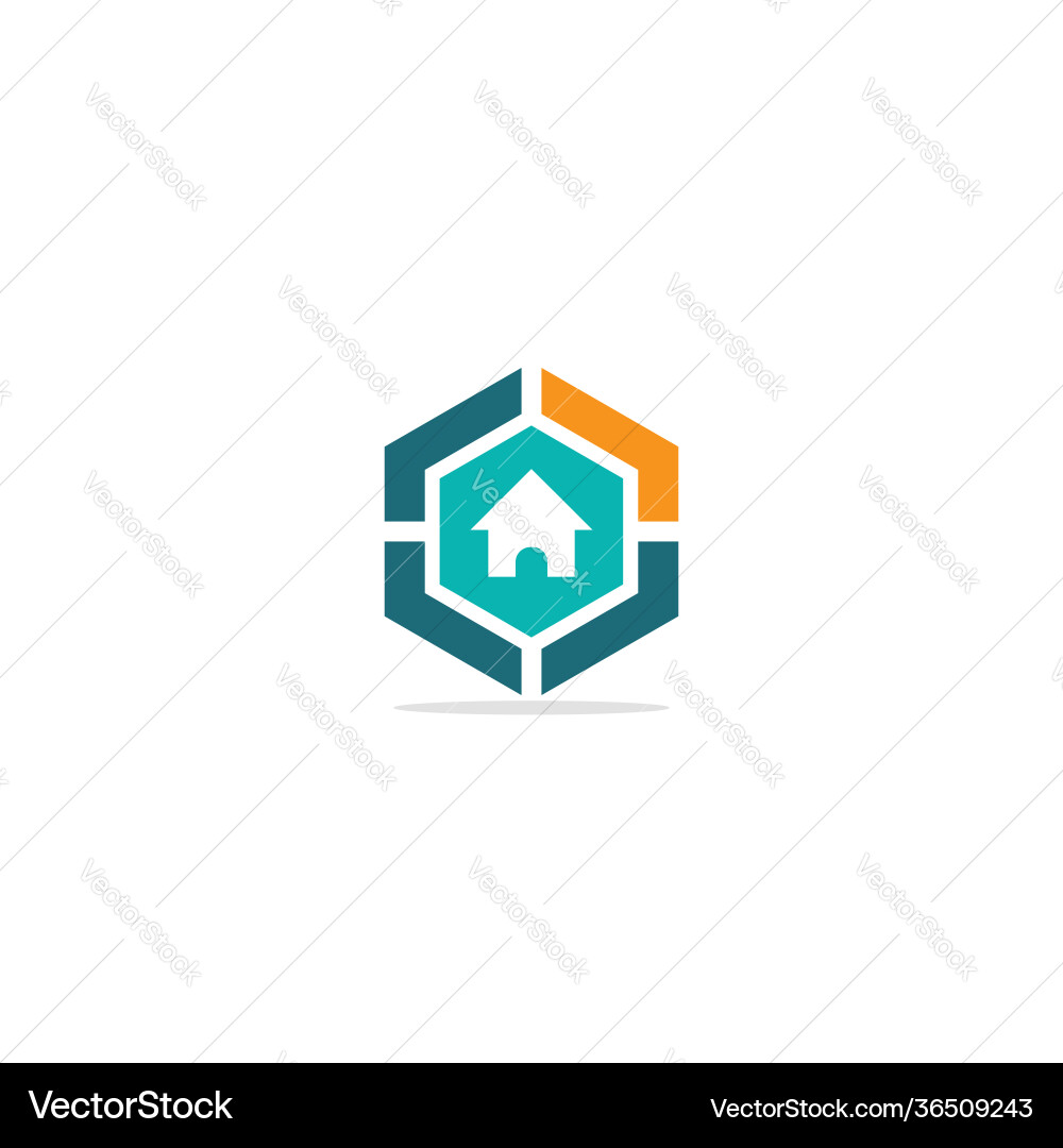 Home realty polygon company logo Royalty Free Vector Image