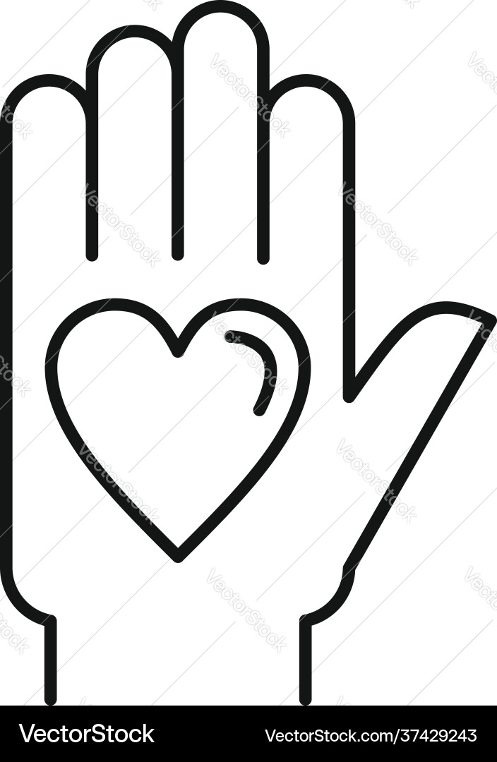 Inclusive education icon outline style Royalty Free Vector