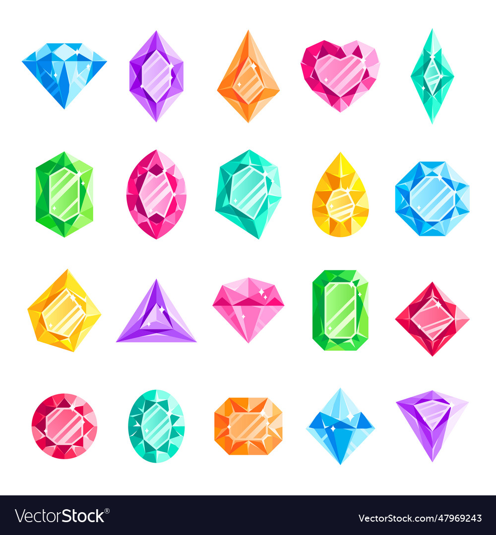 Jewels Gems Jewelry Diamond Jewel Heart Crystal Vector Image