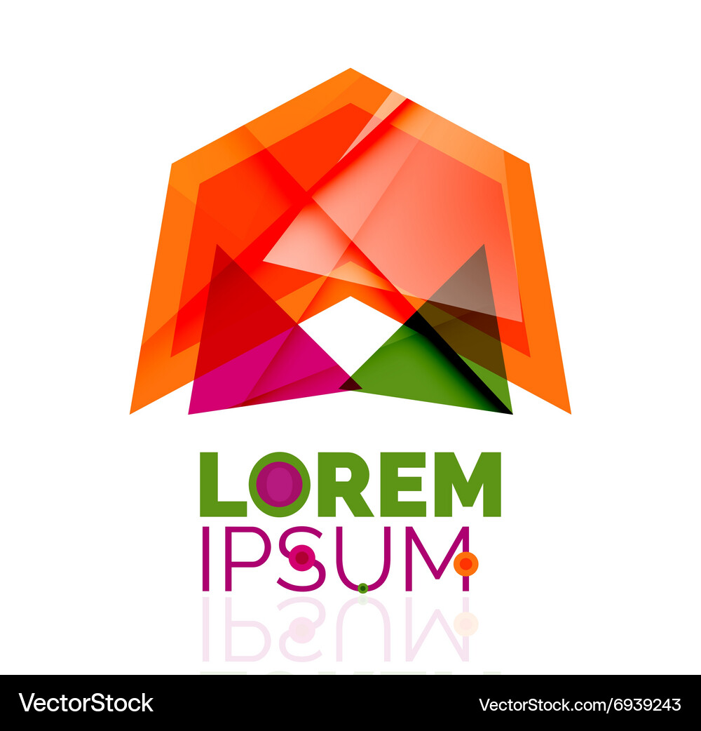Logo abstract geometric business icon Royalty Free Vector