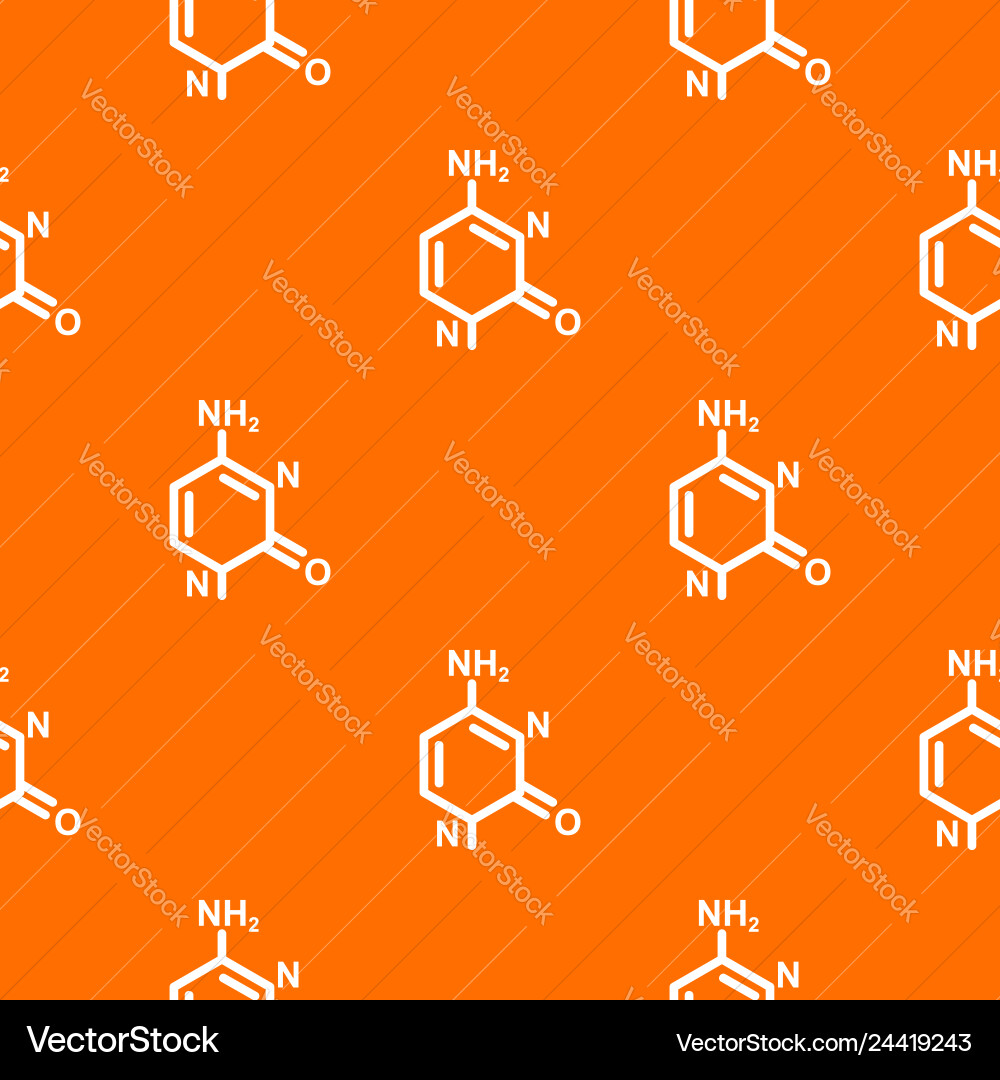 Molecule model pattern orange Royalty Free Vector Image