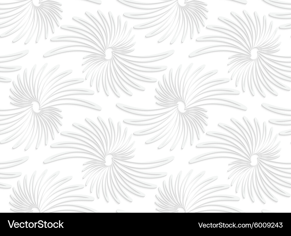 Paper white abstract daisy flowers Royalty Free Vector Image
