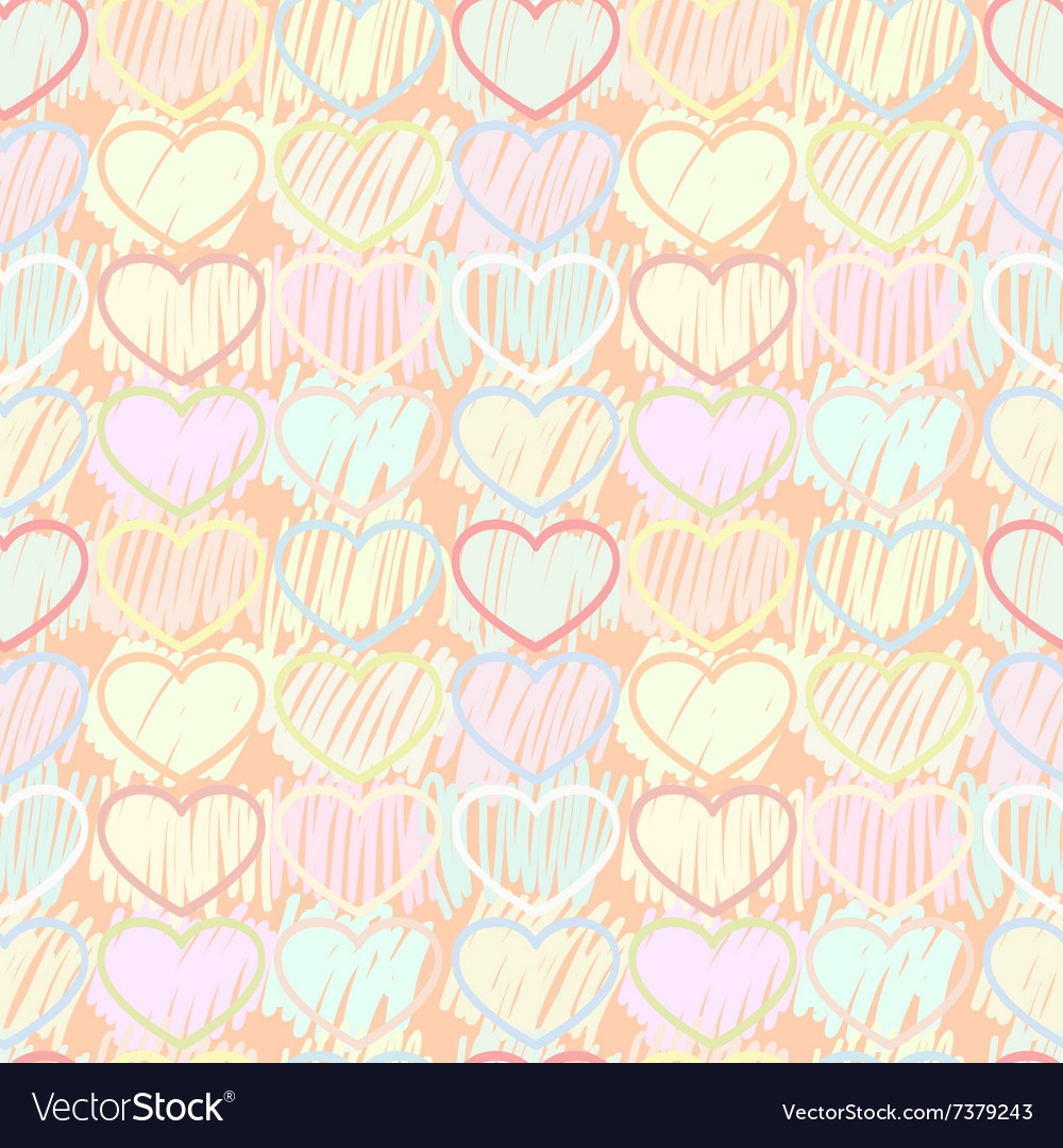 Pattern multicolored hearts Royalty Free Vector Image