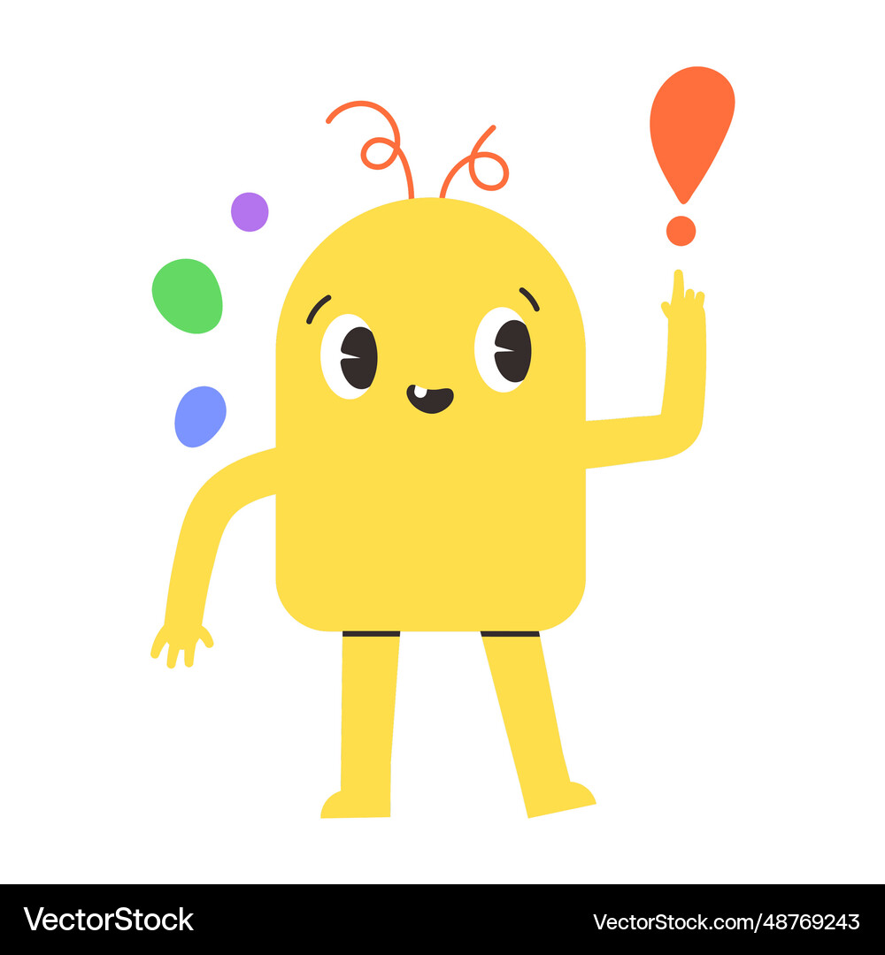 Playful shapes and figures blending abstract Vector Image