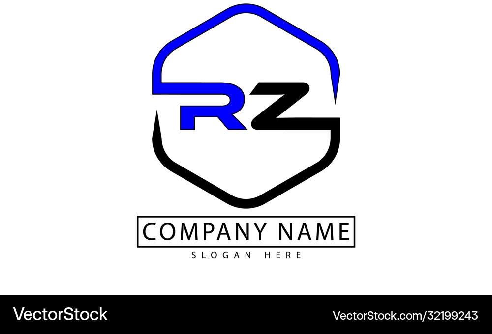 Rz logo Royalty Free Vector Image - VectorStock