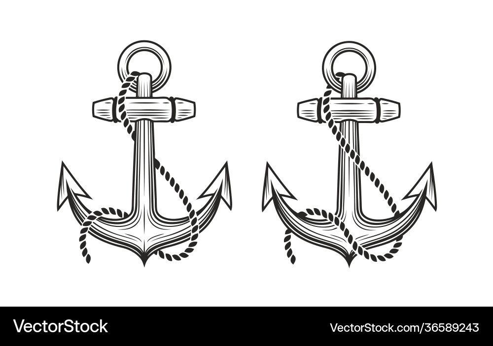 Ship anchor symbol nautical concept Royalty Free Vector