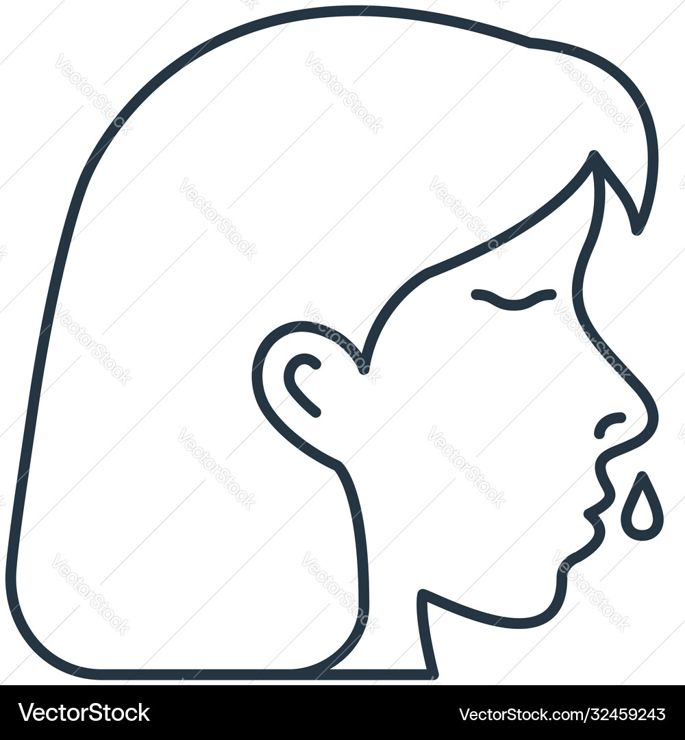 Snot icon isolated on white background outline Vector Image