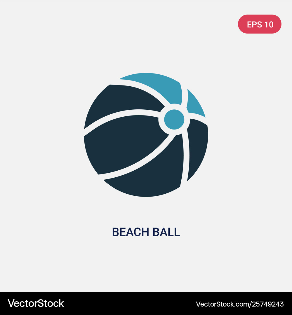 Two color beach ball icon from summer concept Vector Image