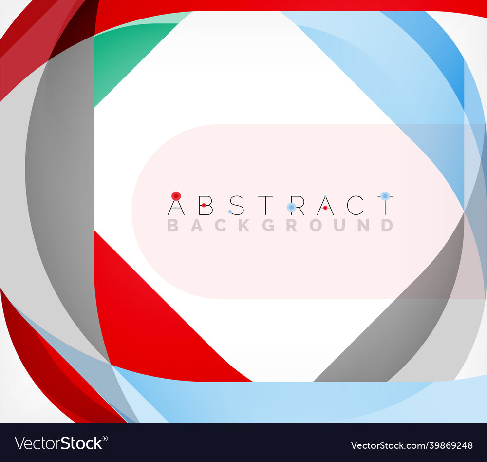 Abstract square shape with overlapping waves Vector Image