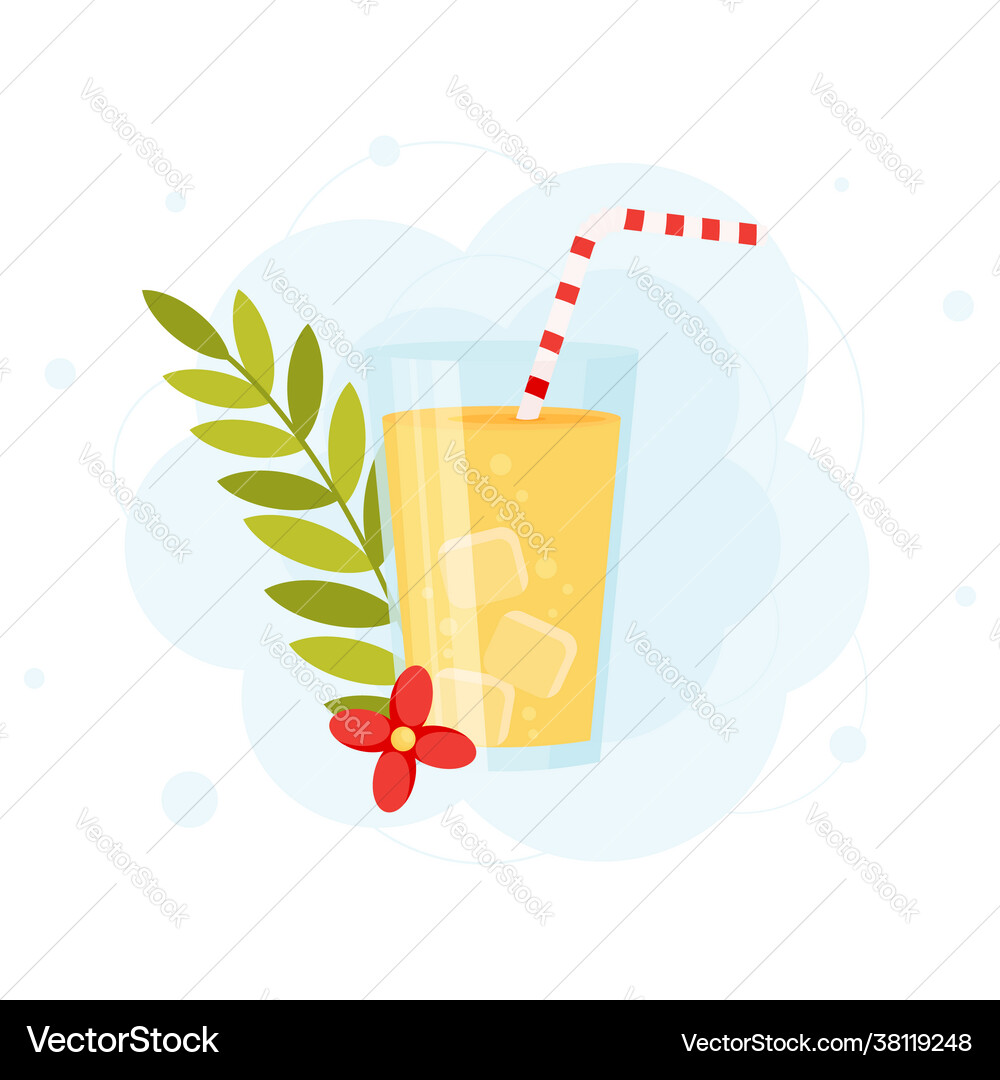 Cartoon summer tropical drink lemonade Royalty Free Vector