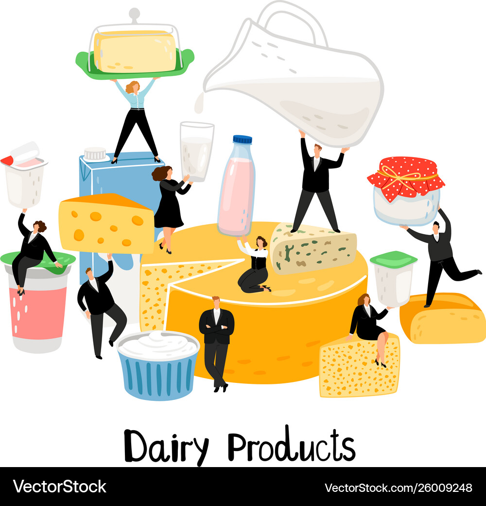 Diary products Royalty Free Vector Image - VectorStock