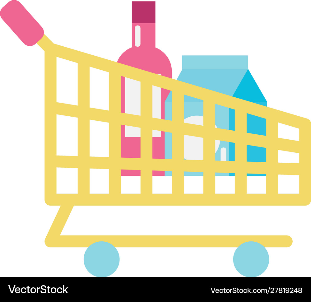 Isolated shopping cart design Royalty Free Vector Image