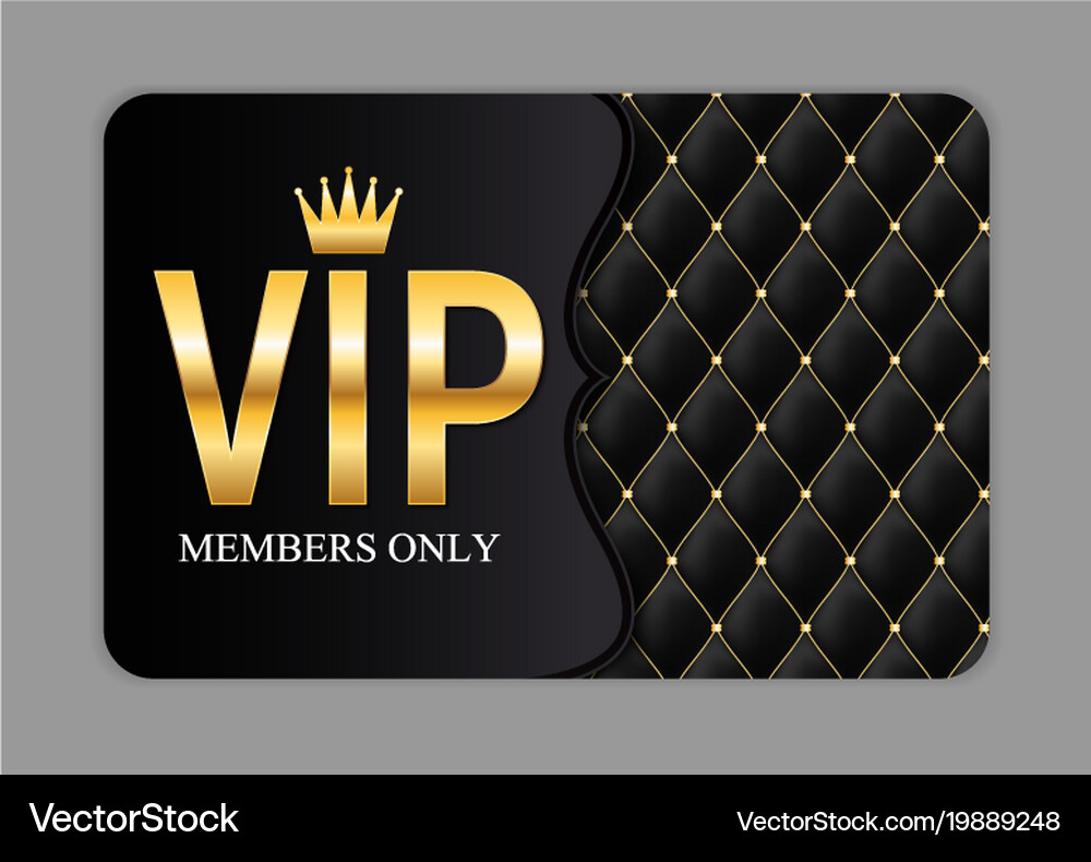 Luxury members gift card template for your Vector Image