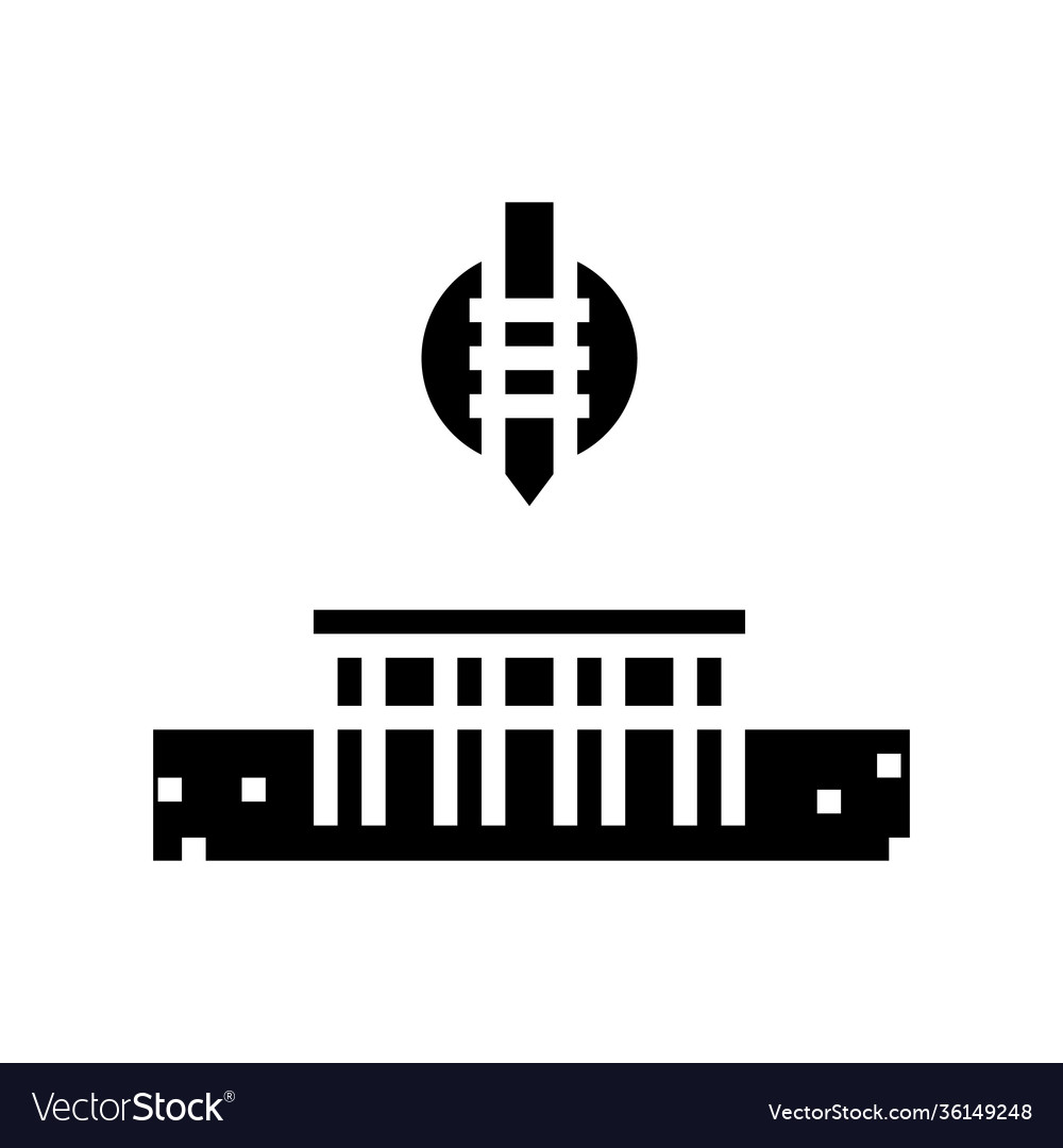 Pile screw foundation glyph icon Royalty Free Vector Image Pile screw foundation glyph icon Royalty Free Vector Image