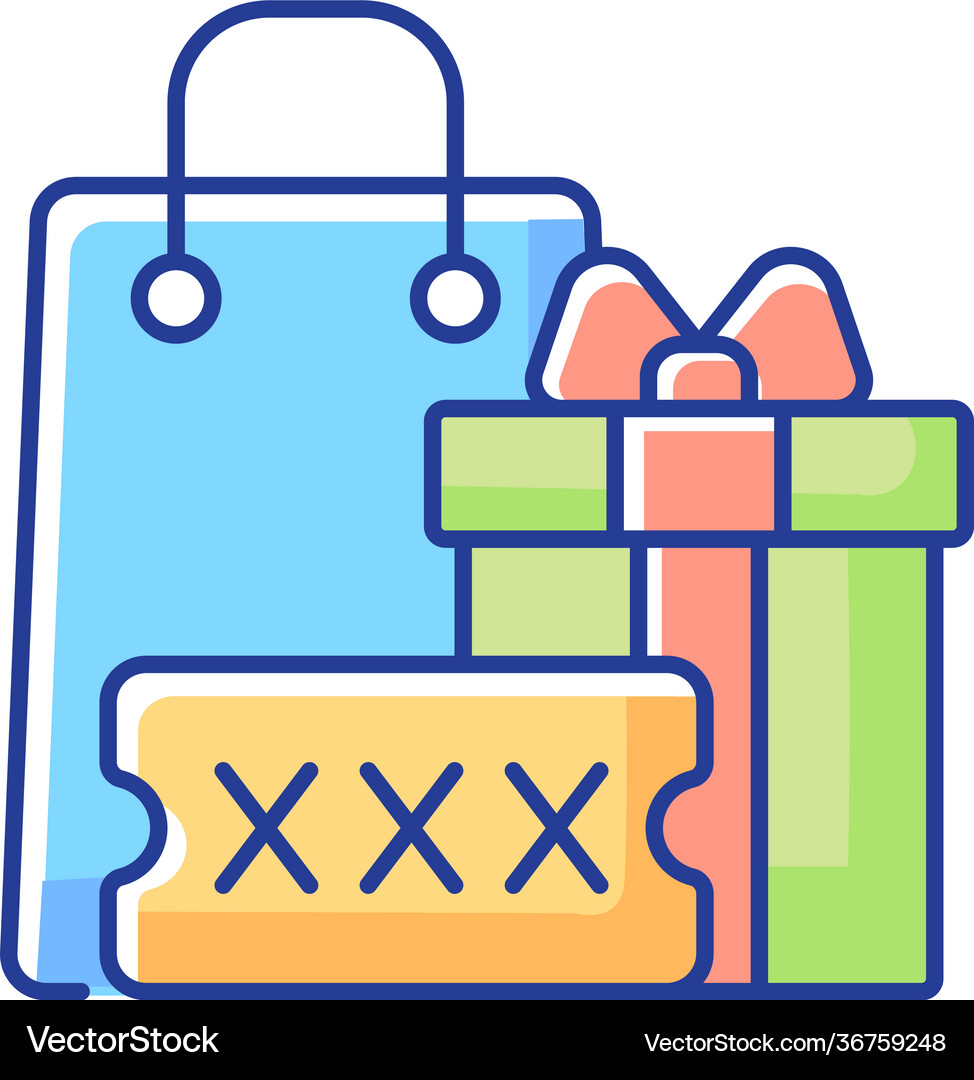 Promo code for purchase bonus rgb color icon Vector Image