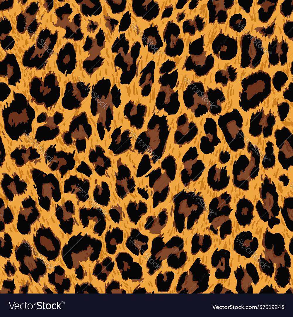 Seamless pattern leopard skin texture Royalty Free Vector