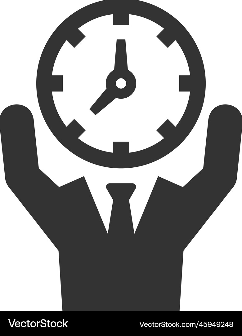 Time management icon Royalty Free Vector Image