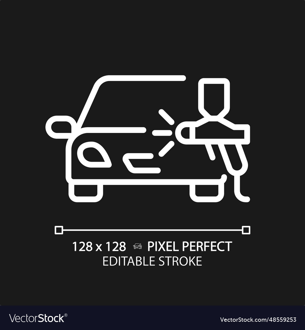 2d customizable thin line white car paint icon Vector Image