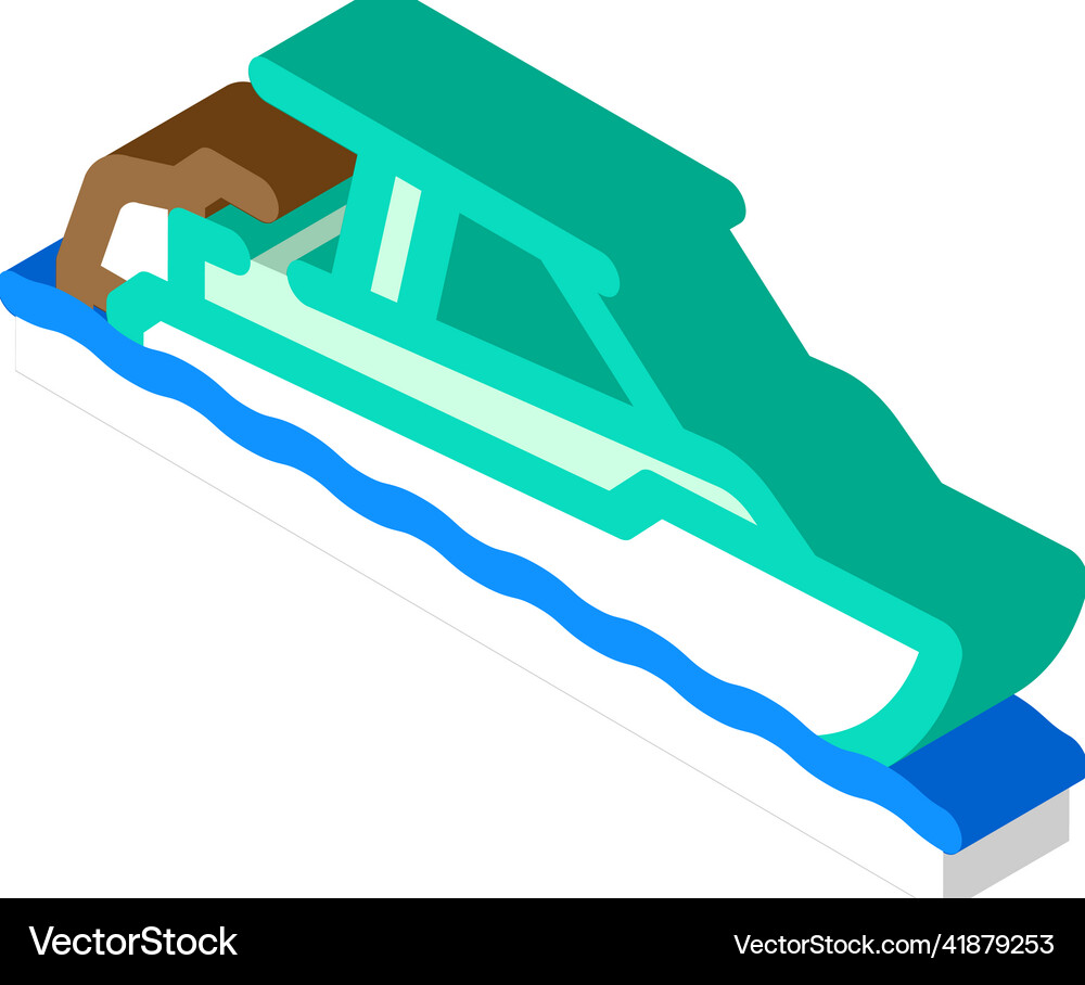Boat ocean transport isometric icon Royalty Free Vector