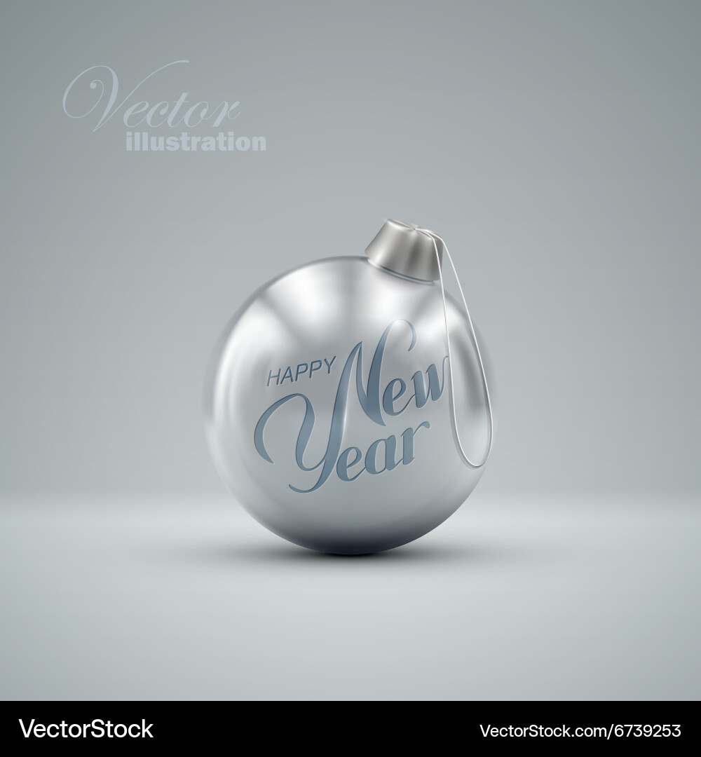 Christmas ball happy new year Royalty Free Vector Image