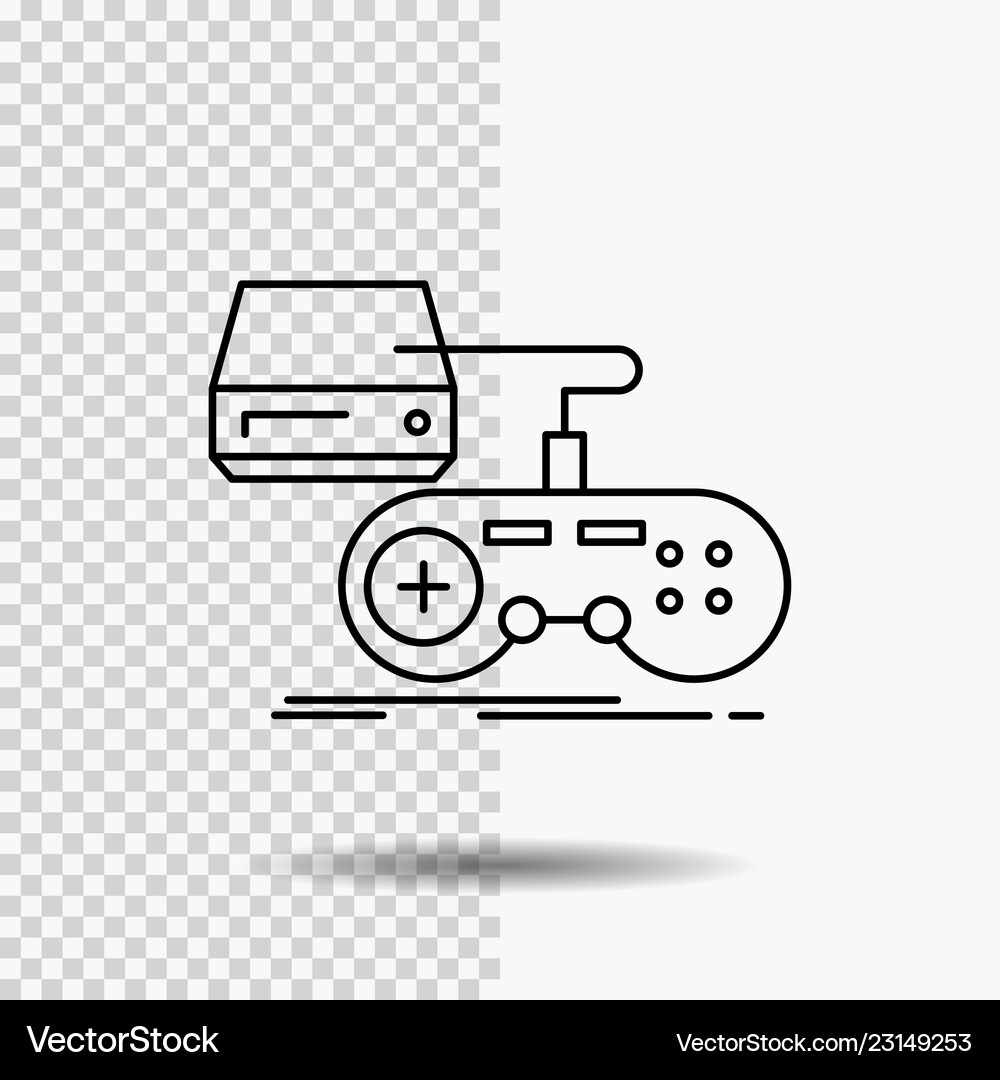 Console game gaming playstation play line icon Vector Image