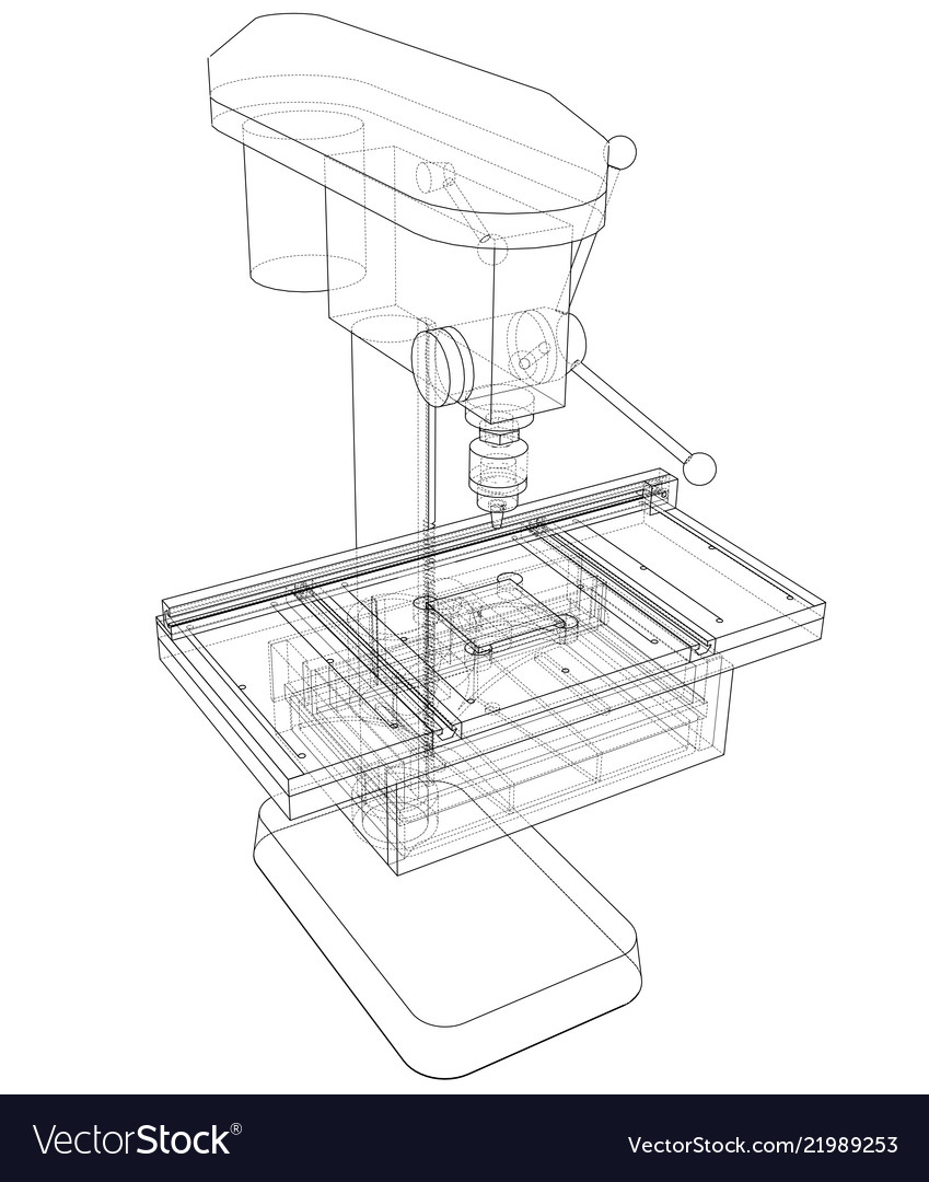 Drilling machine concept Royalty Free Vector Image