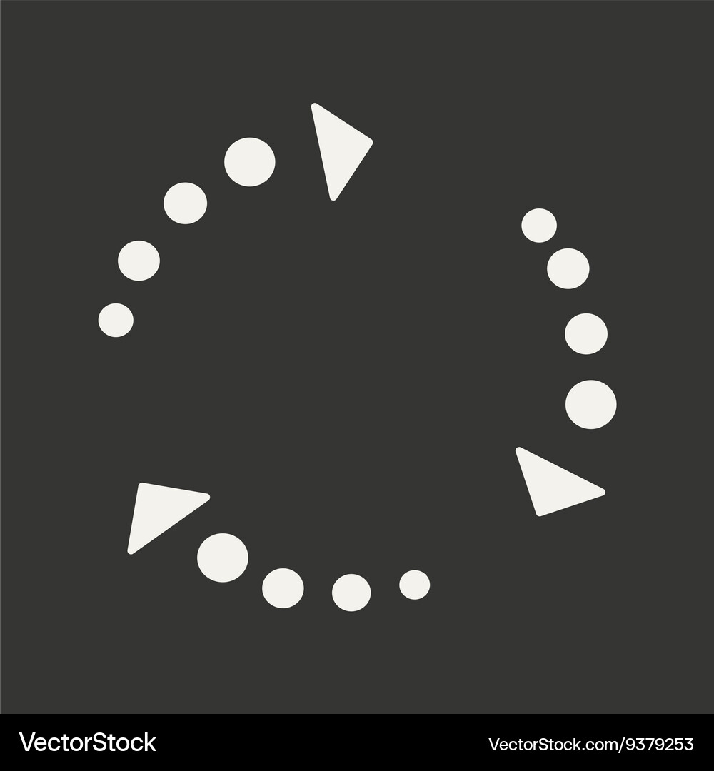 Flat in black and white mobile application arrows Vector Image