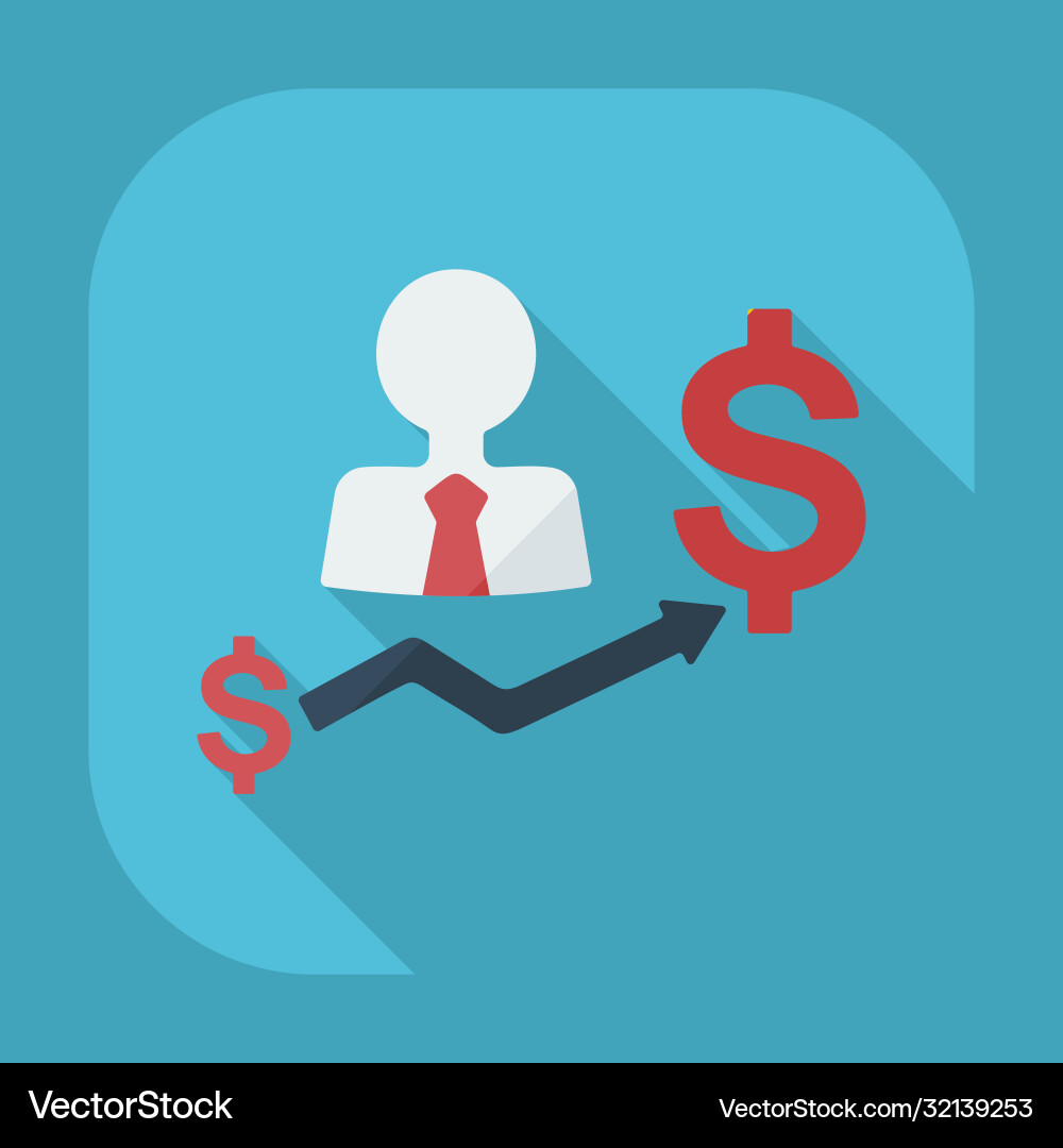 Flat modern design with shadow icons business icon