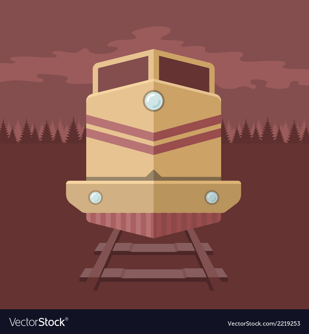 Flat train Royalty Free Vector Image - VectorStock