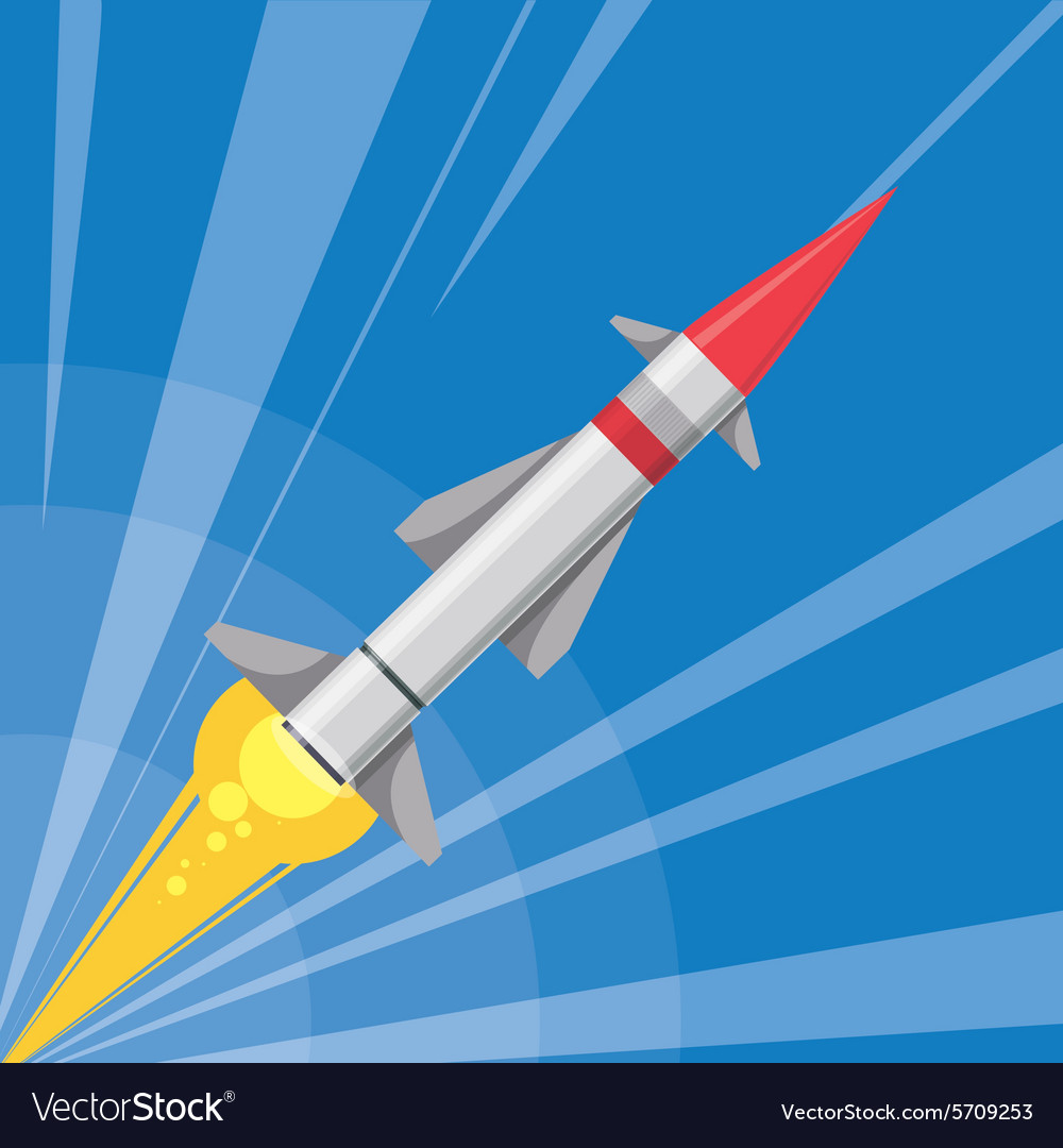 Rocket digital design Royalty Free Vector Image