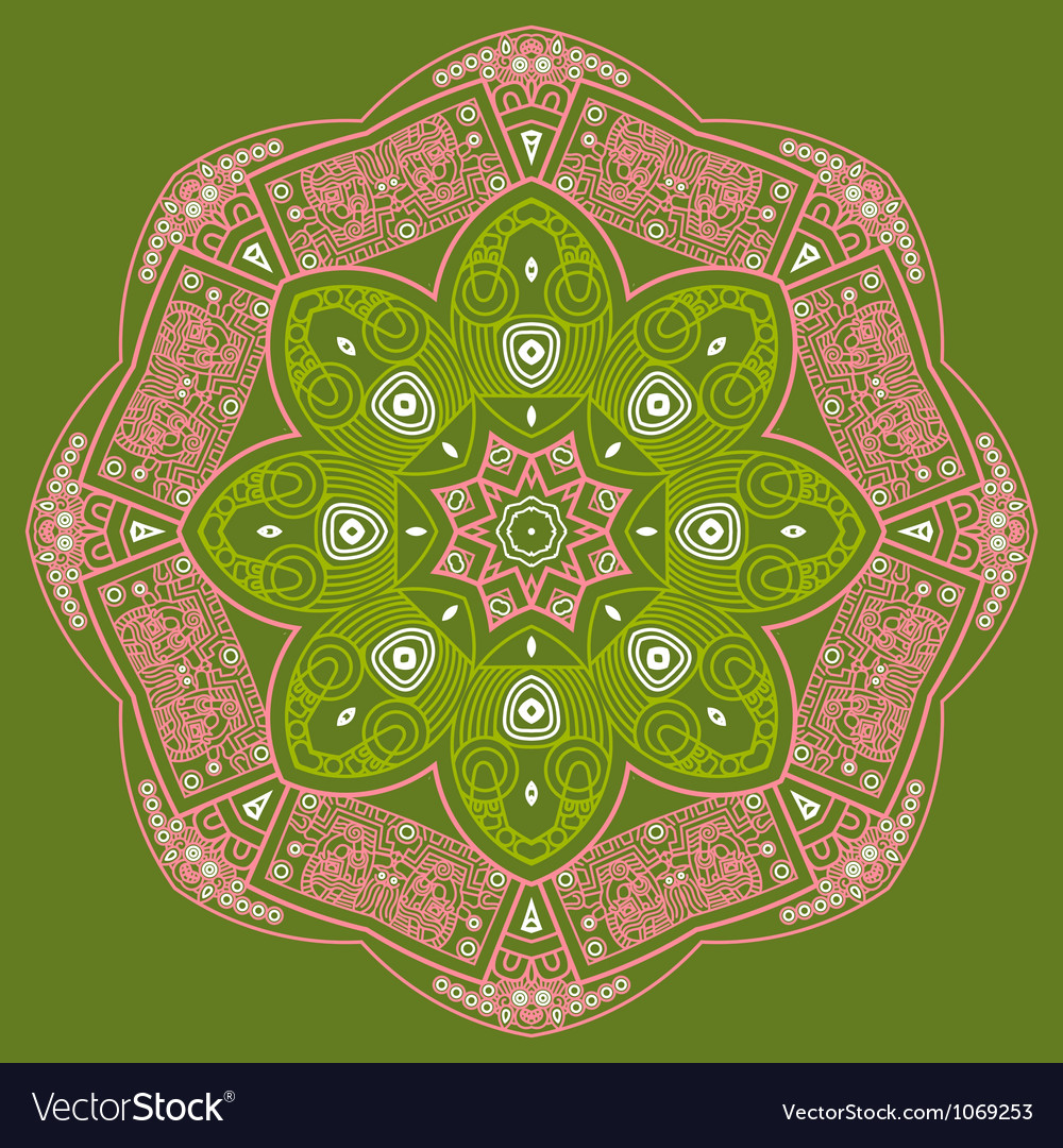 Round decorative design element Royalty Free Vector Image