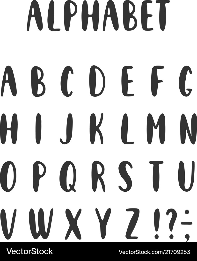 Set of alphabet letters Royalty Free Vector Image