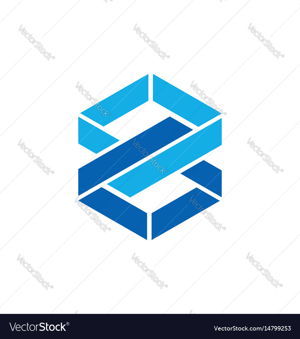 Shape infinity eight logo Royalty Free Vector Image