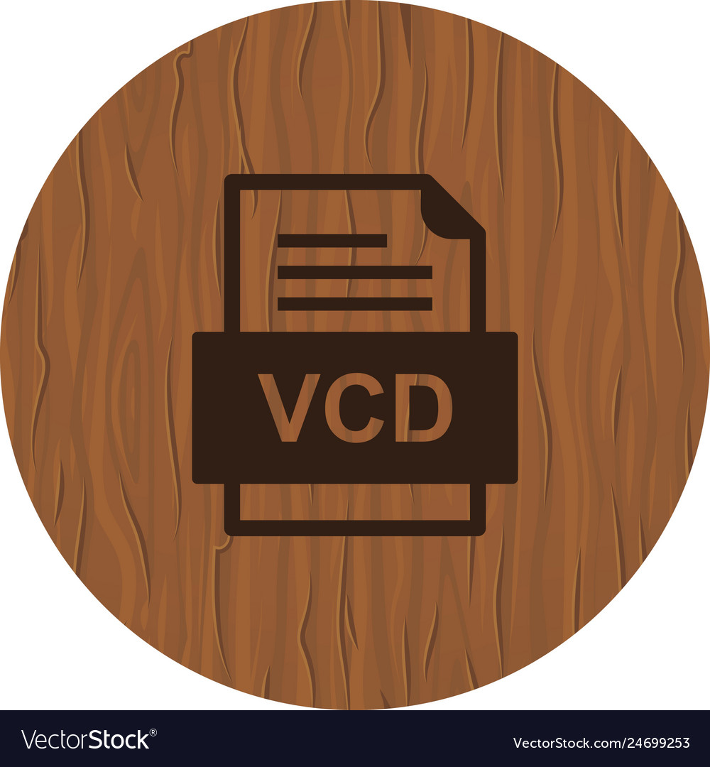 Vcd file document icon Royalty Free Vector Image
