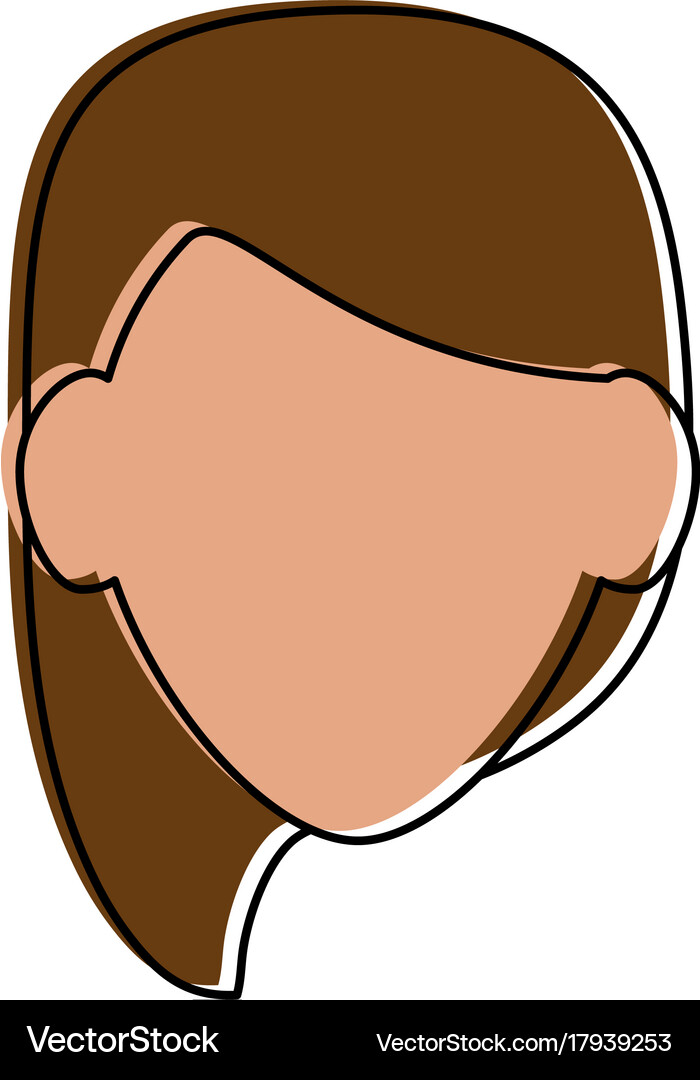 Woman avatar head icon image Royalty Free Vector Image