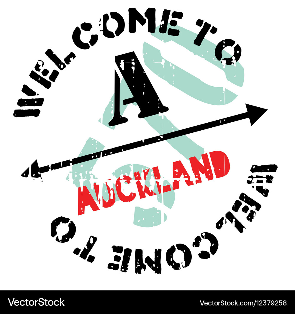 Auckland stamp rubber grunge Royalty Free Vector Image