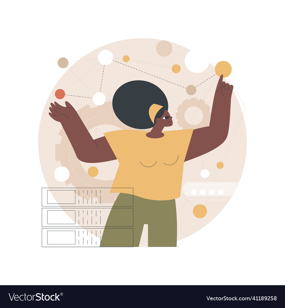 Big data visualization abstract concept Royalty Free Vector