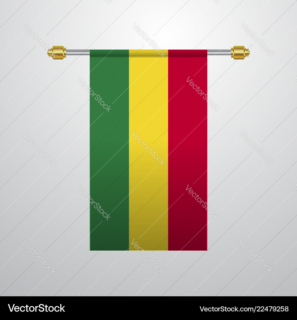 Bolivia hanging flag Royalty Free Vector Image