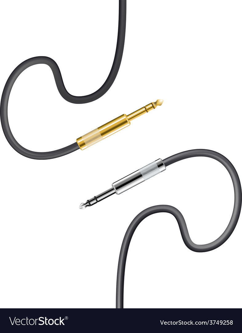 Cable jacks Royalty Free Vector Image - VectorStock