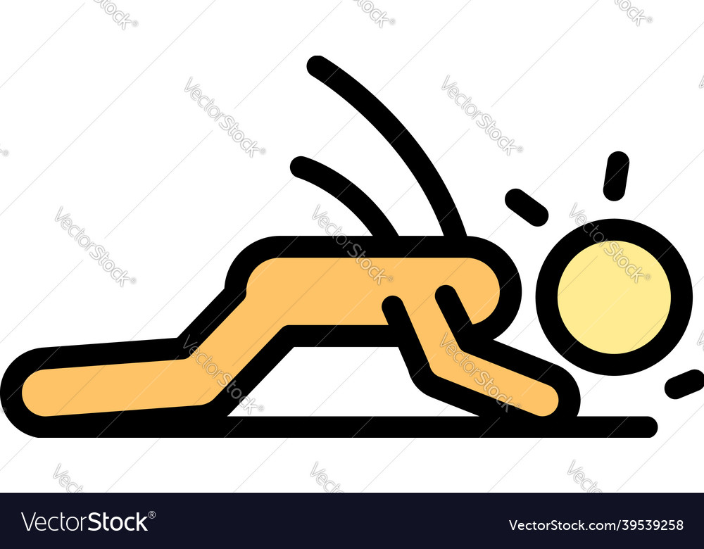 Careless person injury icon color outline Vector Image Careless person injury icon color outline Vector Image