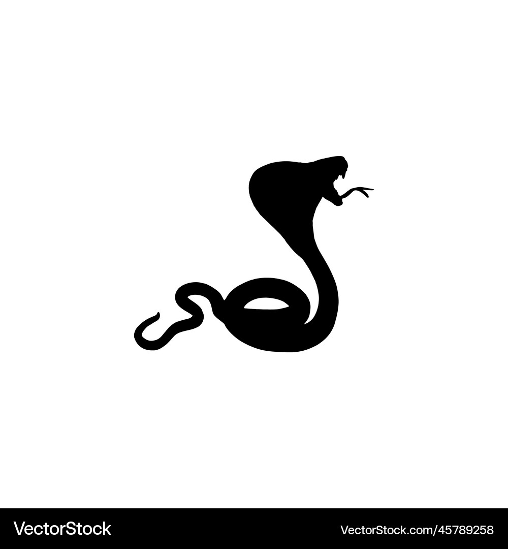 Cobra icon simple style reptiles science poster Vector Image